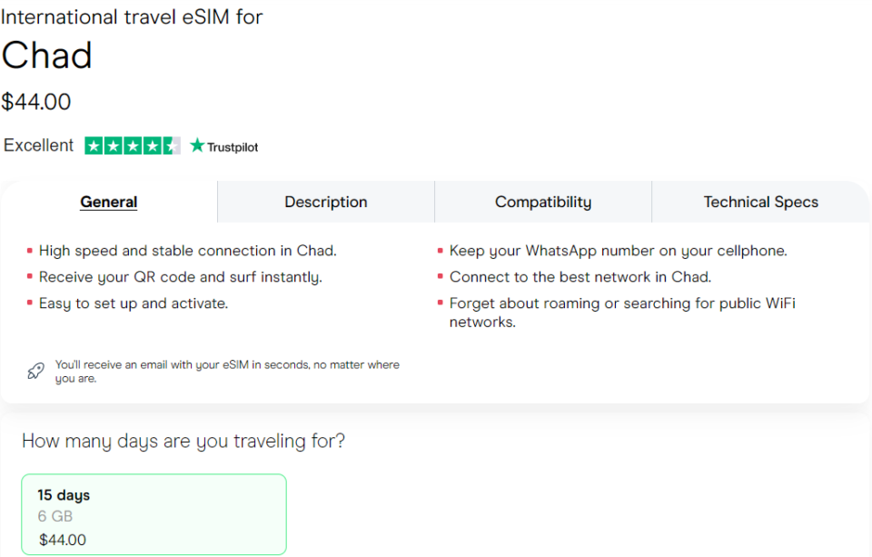 Chad: Best Tourist eSIMs Reviewed (2025) – Phone Travel Wiz