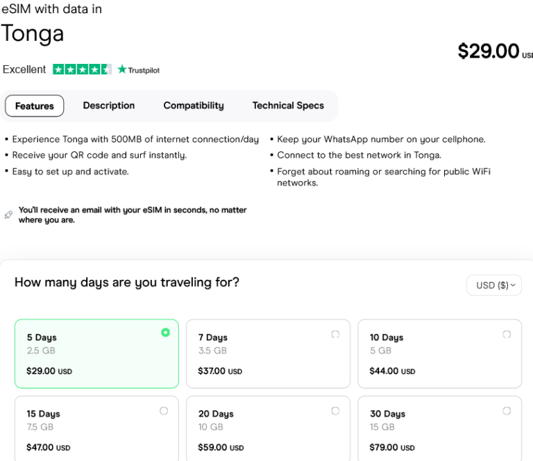 Tonga: Best Tourist eSIMs Reviewed (2025) – Phone Travel Wiz